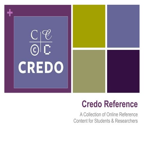 Credo Reference - Ready Reference Presentation | PPTX