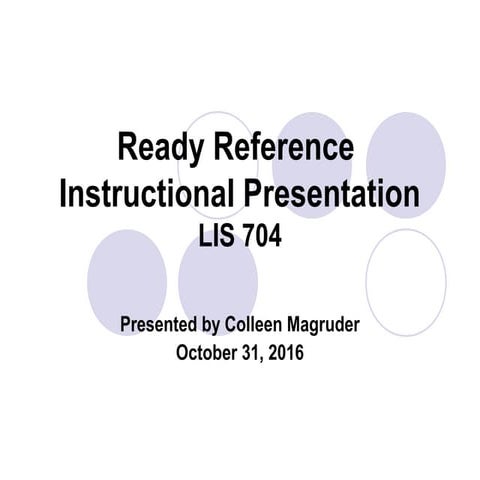 Ready reference presentation magruder | PPT