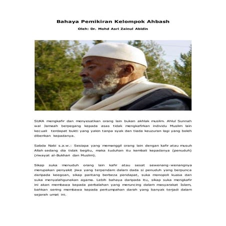 bahaya pemikiran kelompok ahbash | DOCX