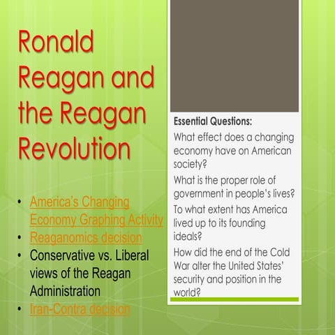 Reagan presidency student version | PPT