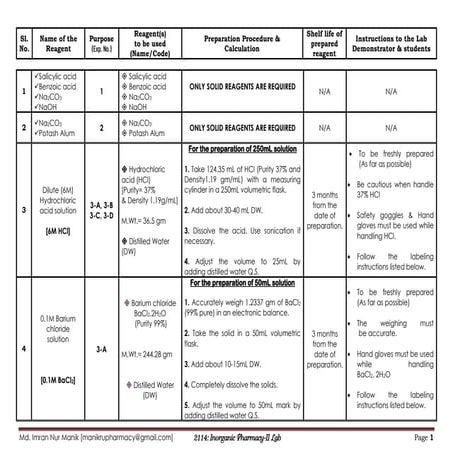 Preparation of the LAB reagents | PDF
