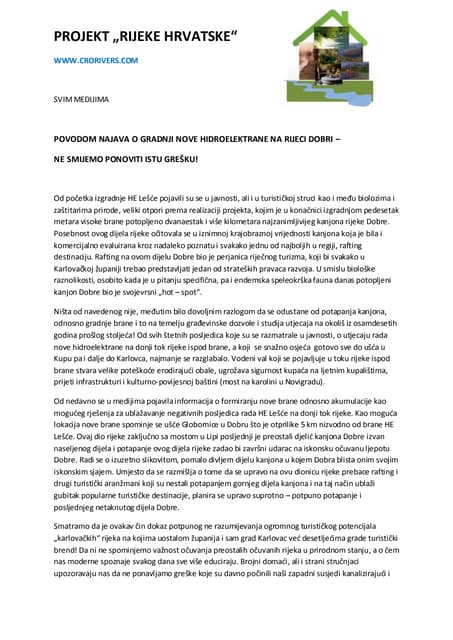 Odbijenica regulaciji ušća Mure | PDF