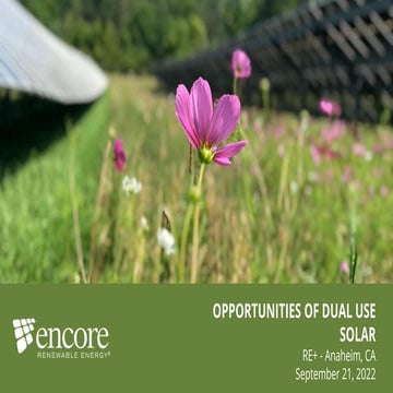 OPPORTUNITIES OF DUAL USE SOLAR | PPTX | Agriculture | Industries