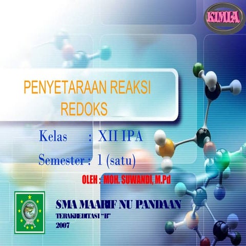 Reaksi redoks-xii swd | PPT