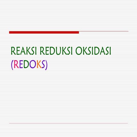 Reaksi redoks | PPS