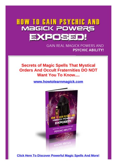 4 Easy Magic Spells For Manifestation | PDF
