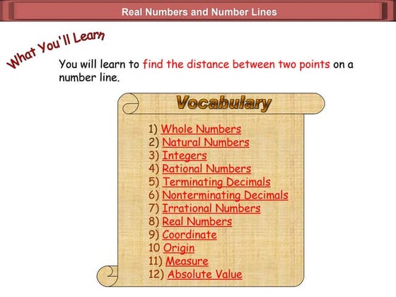 Algebra 101 real numbers and the real number line | PDF