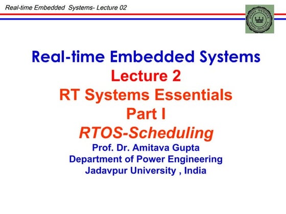 Real-Time Scheduling | PPT | Computing | Technology & Computing