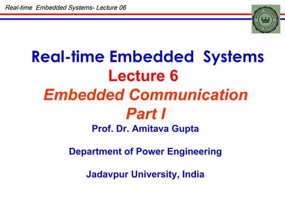 Real time-embedded-system-lec-03 | PPT