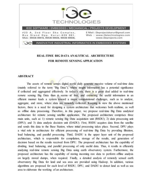 MULTILAYER BIG DATA ARCHITECTURE FOR REMOTE SENSING IN EOLIC PARKS | PDF