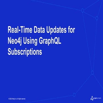 Real Time Data Updates For Neo4j Using Graphql Subscriptions Pptx Databases Computer
