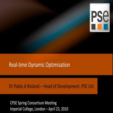 Real time dynamic optimisation | PDF | Computer Software and ...