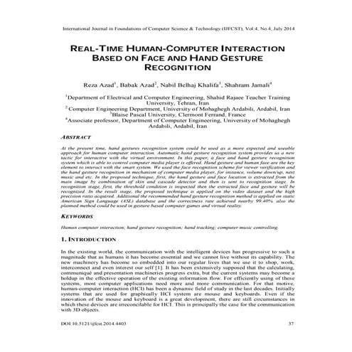 Real time human-computer interaction | PDF | Computing | Technology & Computing
