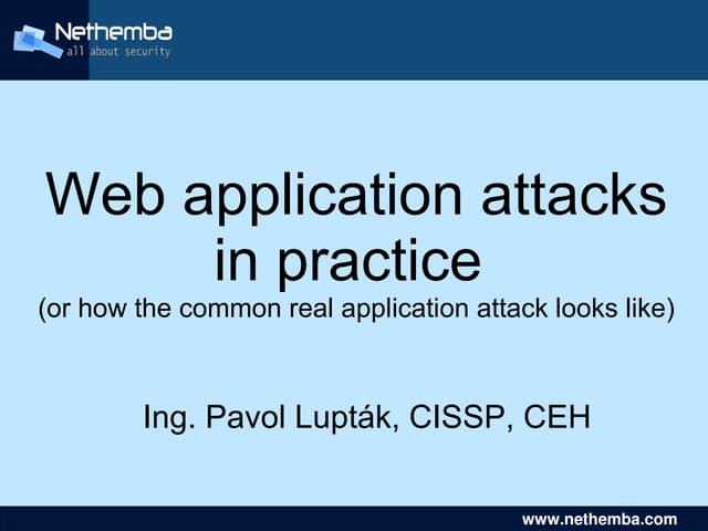 Presentation on Web Attacks | PPTX