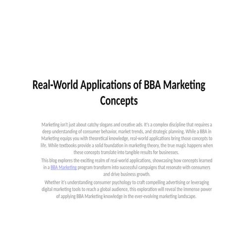 Real-World Applications of BBA Marketing Concepts.pptx