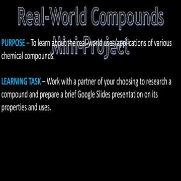 Real world compounds mini project | PPTX