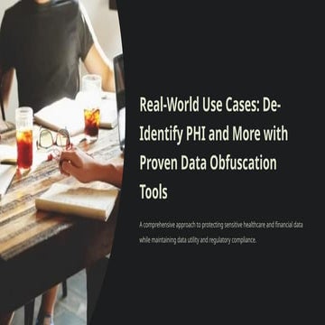 Real-World Use Cases De Identify PHI and More with Proven Data ...