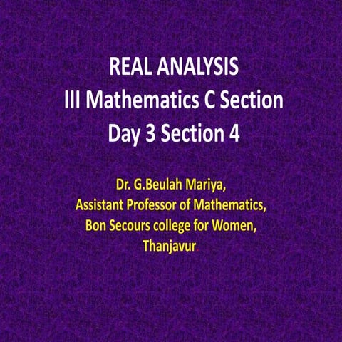 Real analysis 3 | PPT