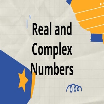 Real and Complex Numbers Mathematics.pptx