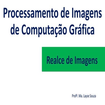 Trabalho 3 - Seminário Sobre Processamento de Imagens | PPTX