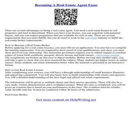 Real Estate Essay | PDF