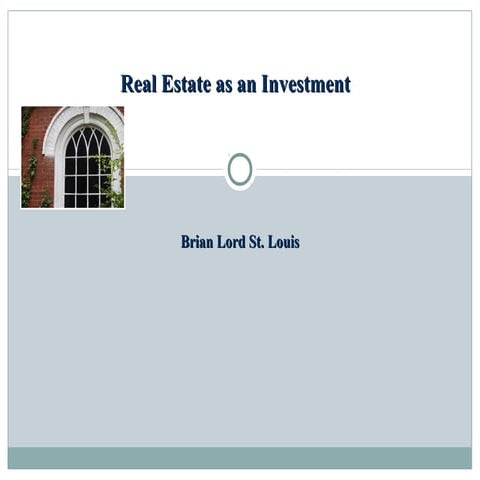 Brian Lord St. Louis, Real estate advisor at Eclectic holdings llc