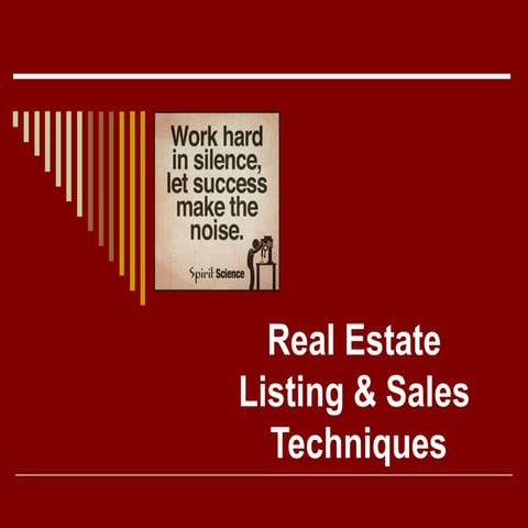 Real estate listing & sales techniques | PDF
