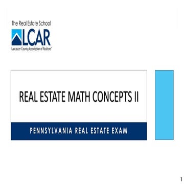 Real Estate Math Concepts II | PPT