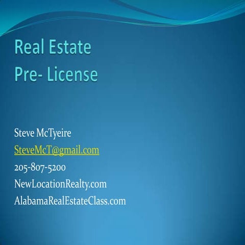 Real estate pre license | PPTX
