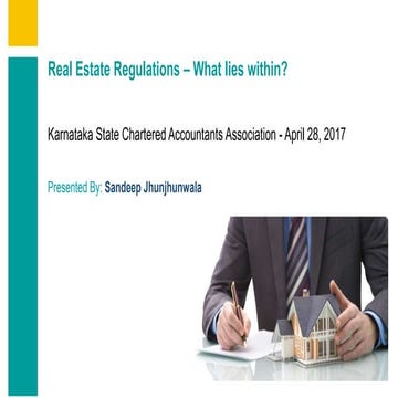 Real estate regulations - SANDEEP JHUNJHUNWALA | PPTX