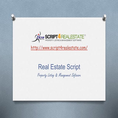 Real estate script by eicra soft | PPT