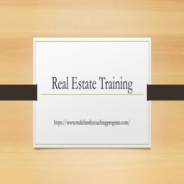Real estate training | PPTX