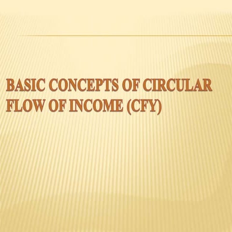 Real flow and money flow of income | PPTX
