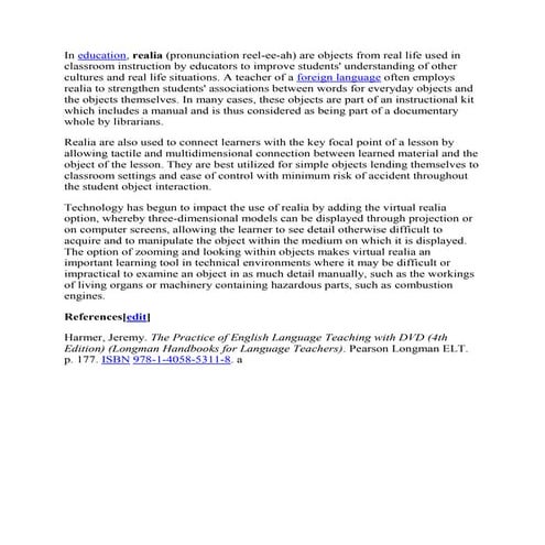 Realia & Model | PPTX