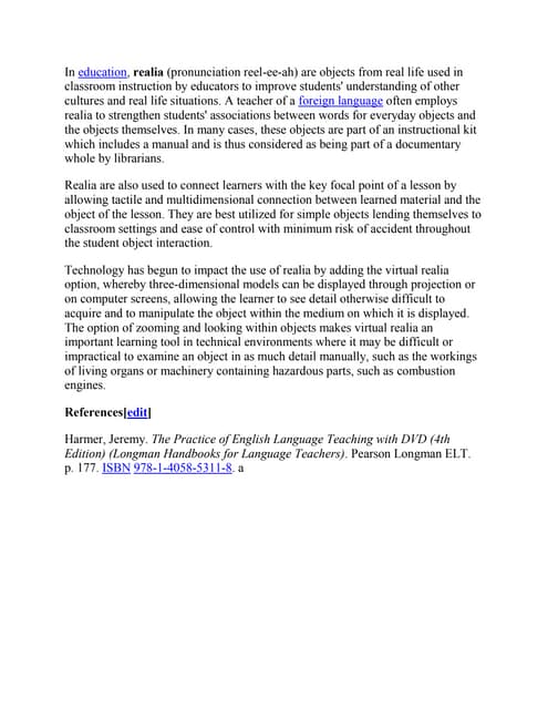 Realia & Model | PPT