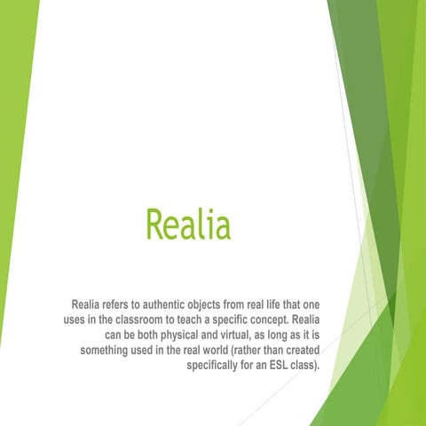 Realia & Model | PPTX