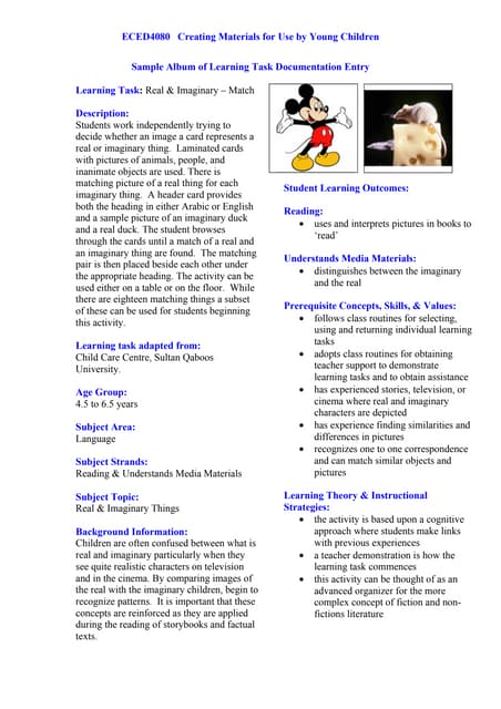 Real & imaginary things c | DOC