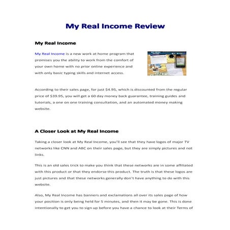 Real income | PDF