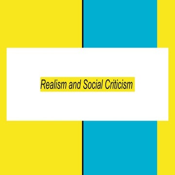 Realism and Social Criticism- History Notes | PPTX