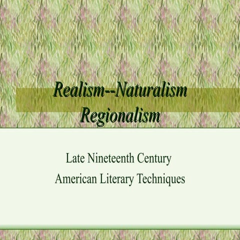 Realism naturalism | PPT
