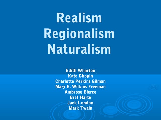 American realism lecture powerpoint | PPT