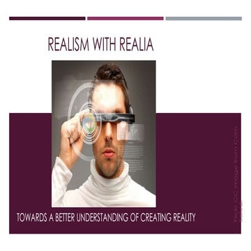 Realism with Realia | PPTX | Computer Animation | Computer Software and ...