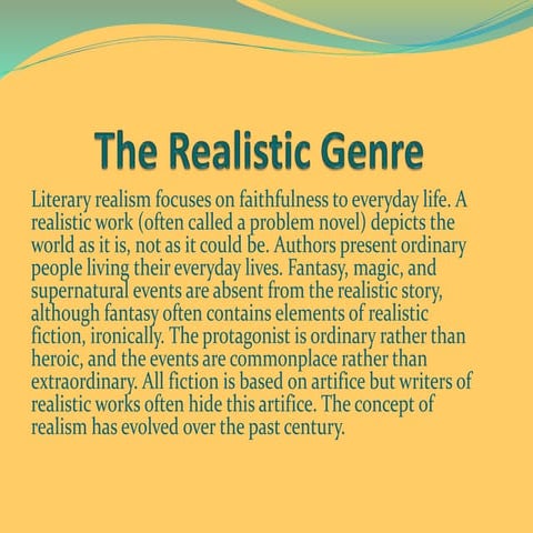 Contemporary realistic fiction | PPTX