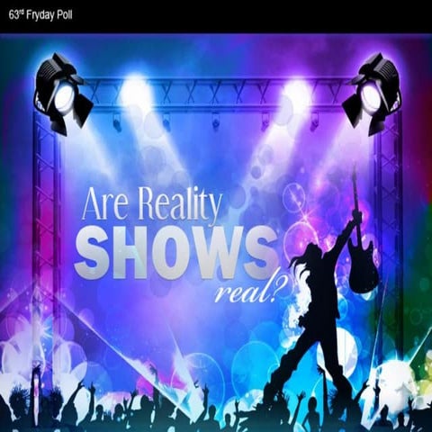 Are Reality Shows Real? - Facts & Infographic | PDF