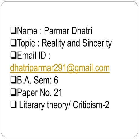 Non-Naturalistic and Naturalistic Performance | PPTX