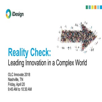 Reality check: leading innovation in a complex world | PPTX