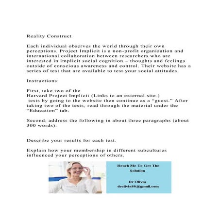 Reality ConstructEach individual observes the world through .docx