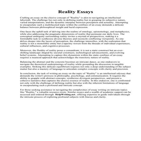 Reality Essays. The Great Gatsby Illusion Vs Reality Essay | PDF