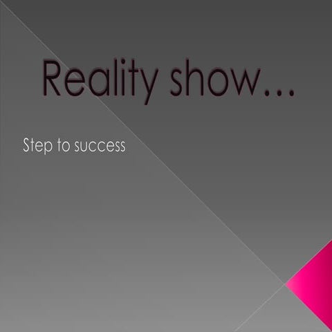 Reality show | PPTX