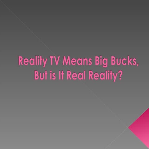 Reality tv | PPT